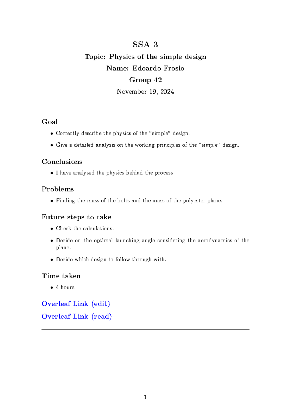 SSA 3: Improved Simple Design Analysis in Physics - Studeersnel