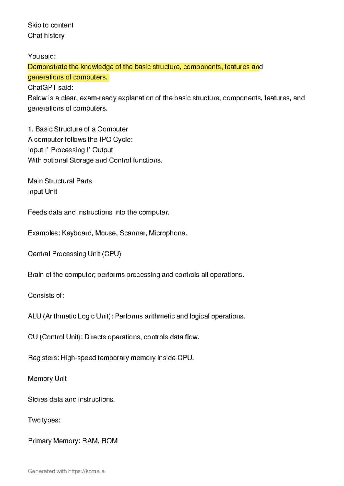 COA GPT - GGHH: Overview of Computer Structure, Languages, and Networks ...