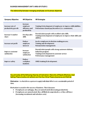 AOS1 KK1 - Types of business Homework Sheet - U3 Business Management ...