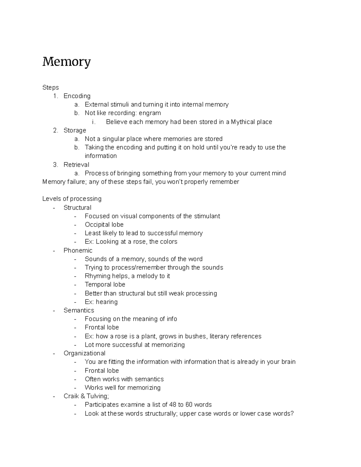 Psychology 101: Overview of Operant Conditioning & Memory Concepts - Studocu