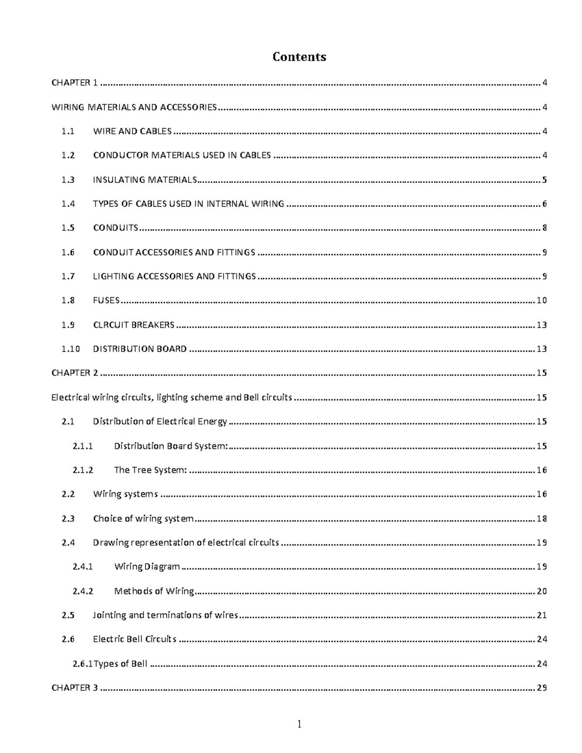 Electrical Installation Notes (Course Code: EE101) - Comprehensive ...
