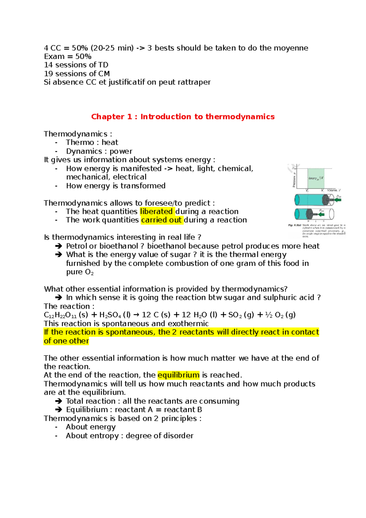 Chapter 1: Introduction to Thermodynamics (Course Code: 4 CC) - Studocu