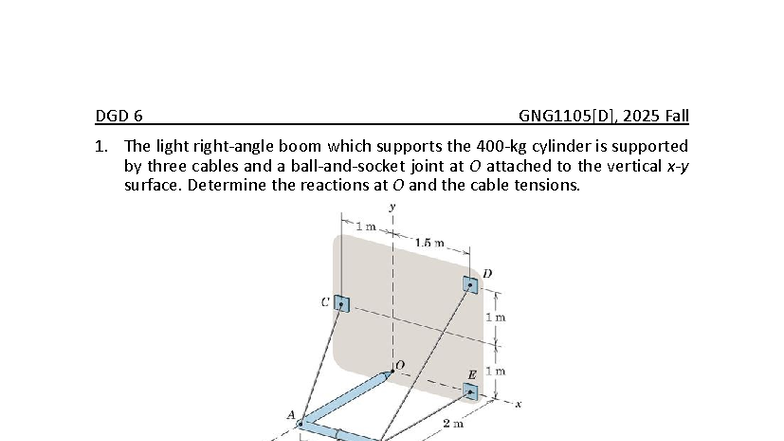 DGD 6 2025 Fall - Tutorial Solutions for Cable Tensions and Forces ...