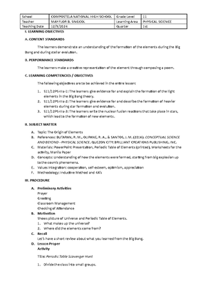 Paderes-7Es-Science Lesson Plan - 7E’s SEMI-DETAILED LESSON PLAN Part I ...