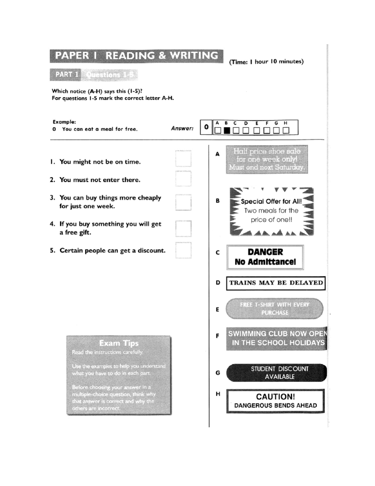 Test ket 1 - Ket test for students - High School English - Studocu