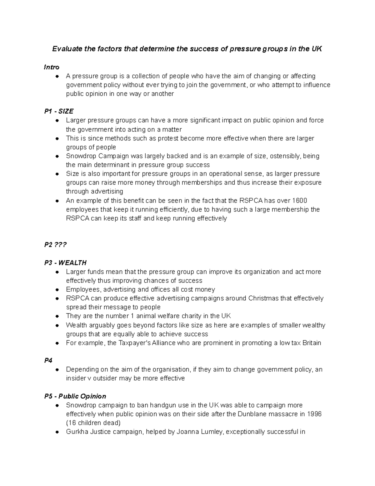 Factors Influencing Pressure Group Success in the UK: A Detailed ...
