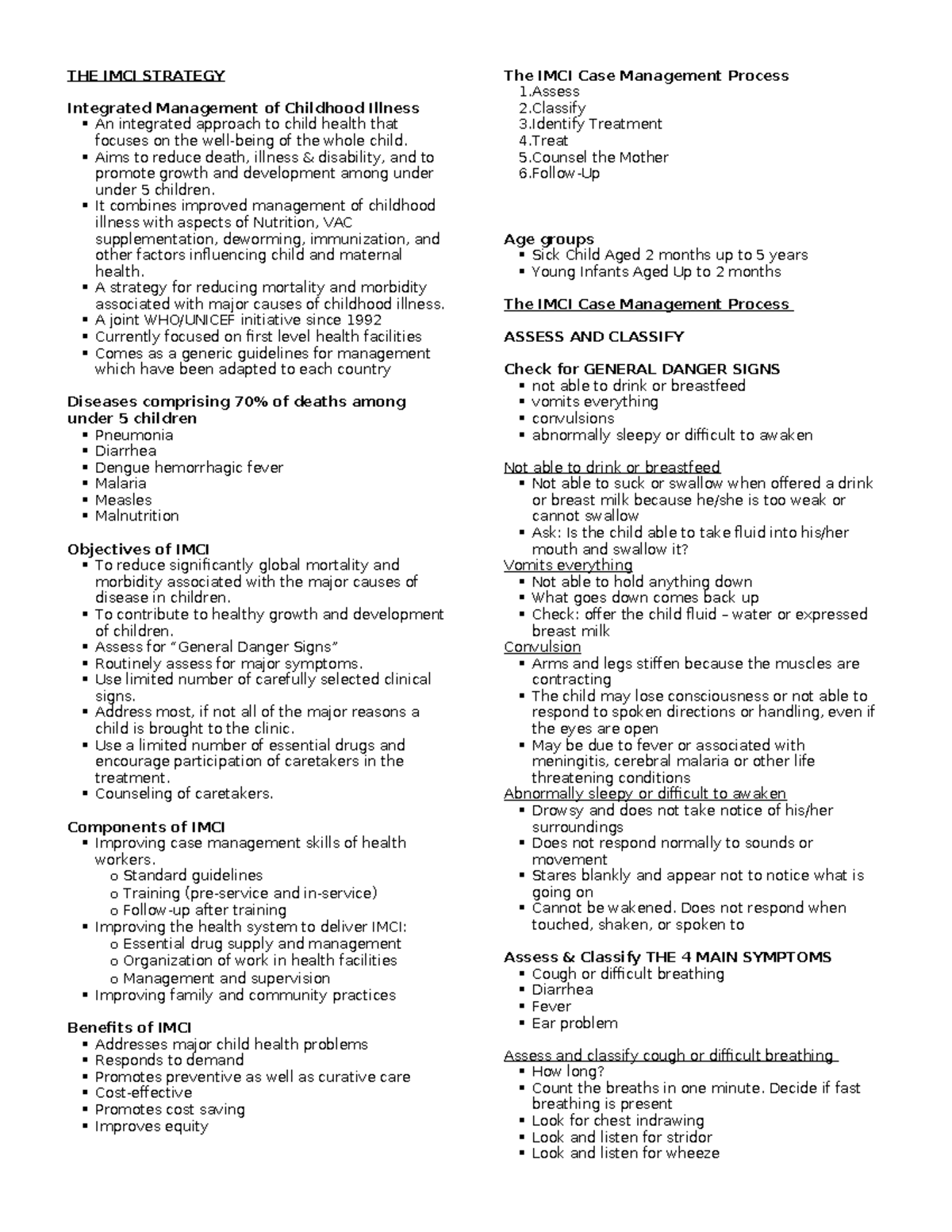 The-Imci-Strategy-Updated - THE IMCI STRATEGY Integrated Management of ...