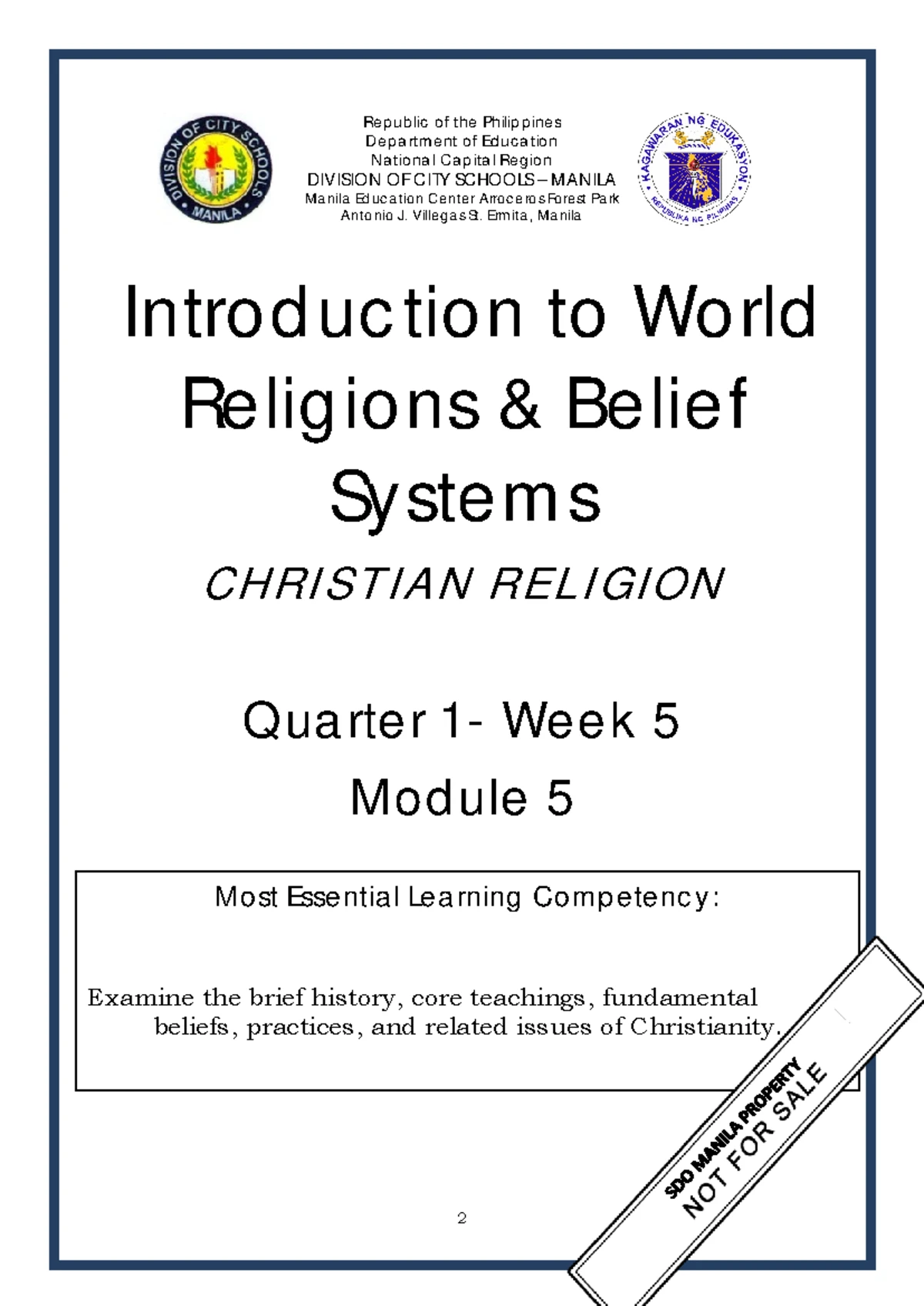 Iwrbs Module 1-Concept, Elements and Characteristics of Belief Systems ...