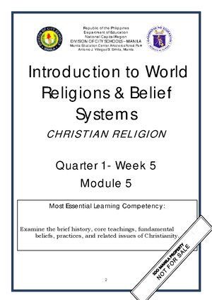 Detailed Lesson PLAN IN Introduction TO World Religion AND - DETAILED ...