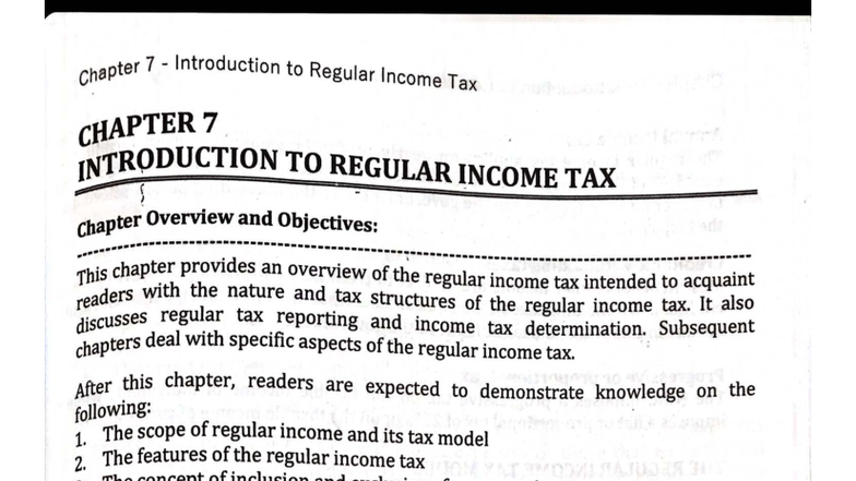 Chapter 7: Introduction to Regular Income Tax (Rex Banggawan 2023-24 ...