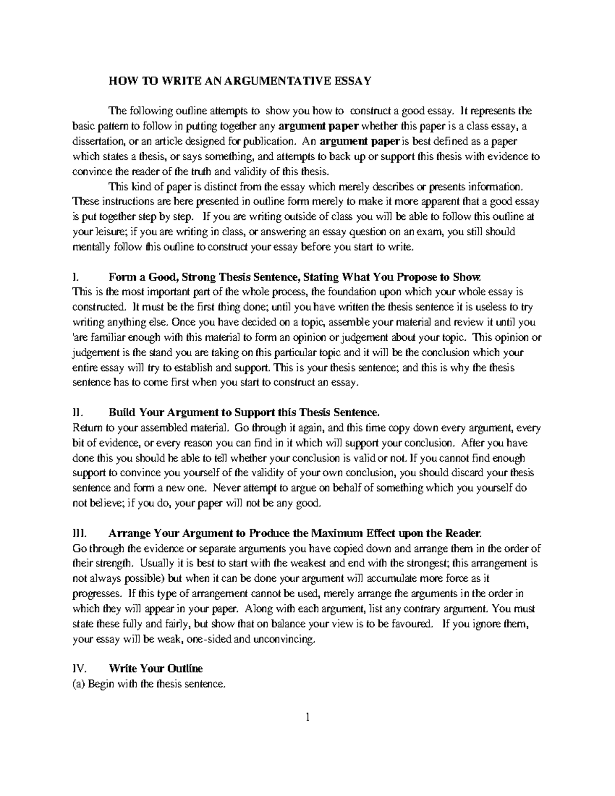 COM3702 - Guide to Crafting an Argumentative Essay - Studocu