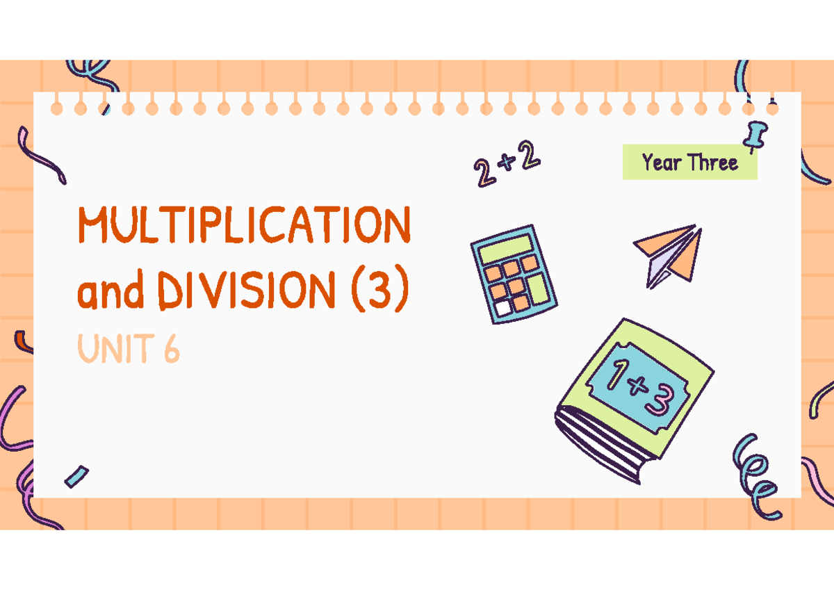 Comparing Multiplication and Division Facts - MULTIPLICATION and ...