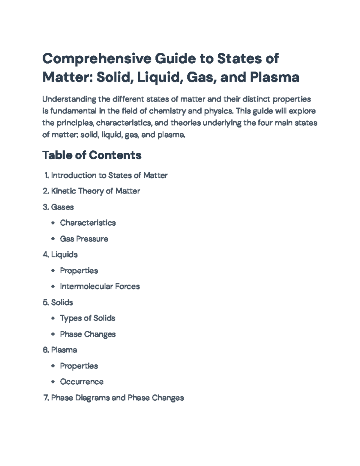 Comprehensive Guide to States of Matter: Solid, Liquid, Gas, Plasma ...