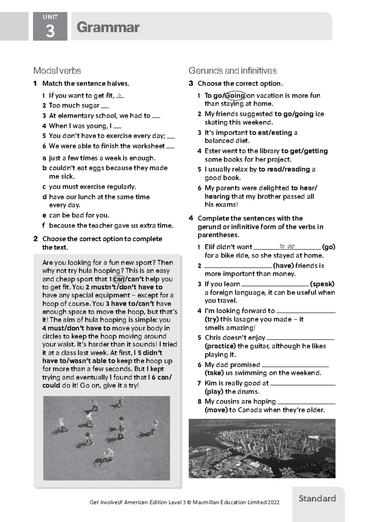 UNIT 3 Grammar: Modal Verbs, Gerunds & Infinitives Practice - Studocu