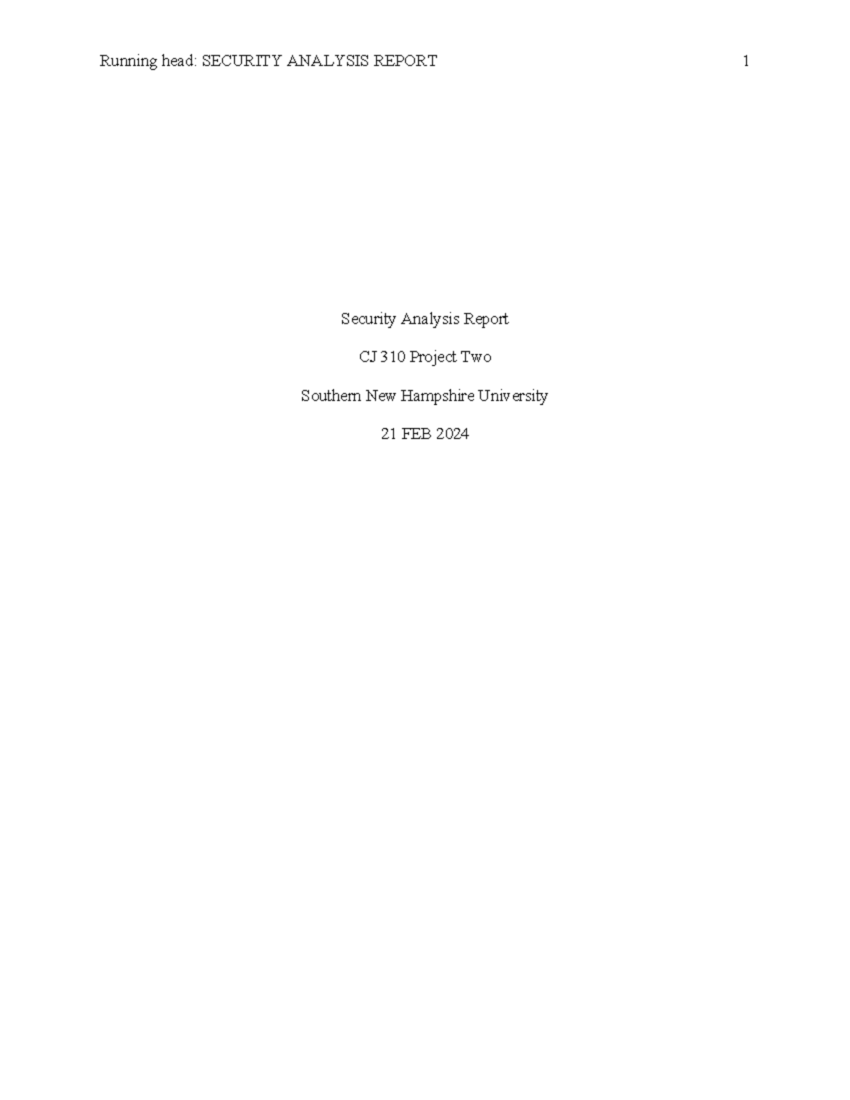 CJ 310 Security Analysis Report: Examining DHS & Key Agencies - Studocu