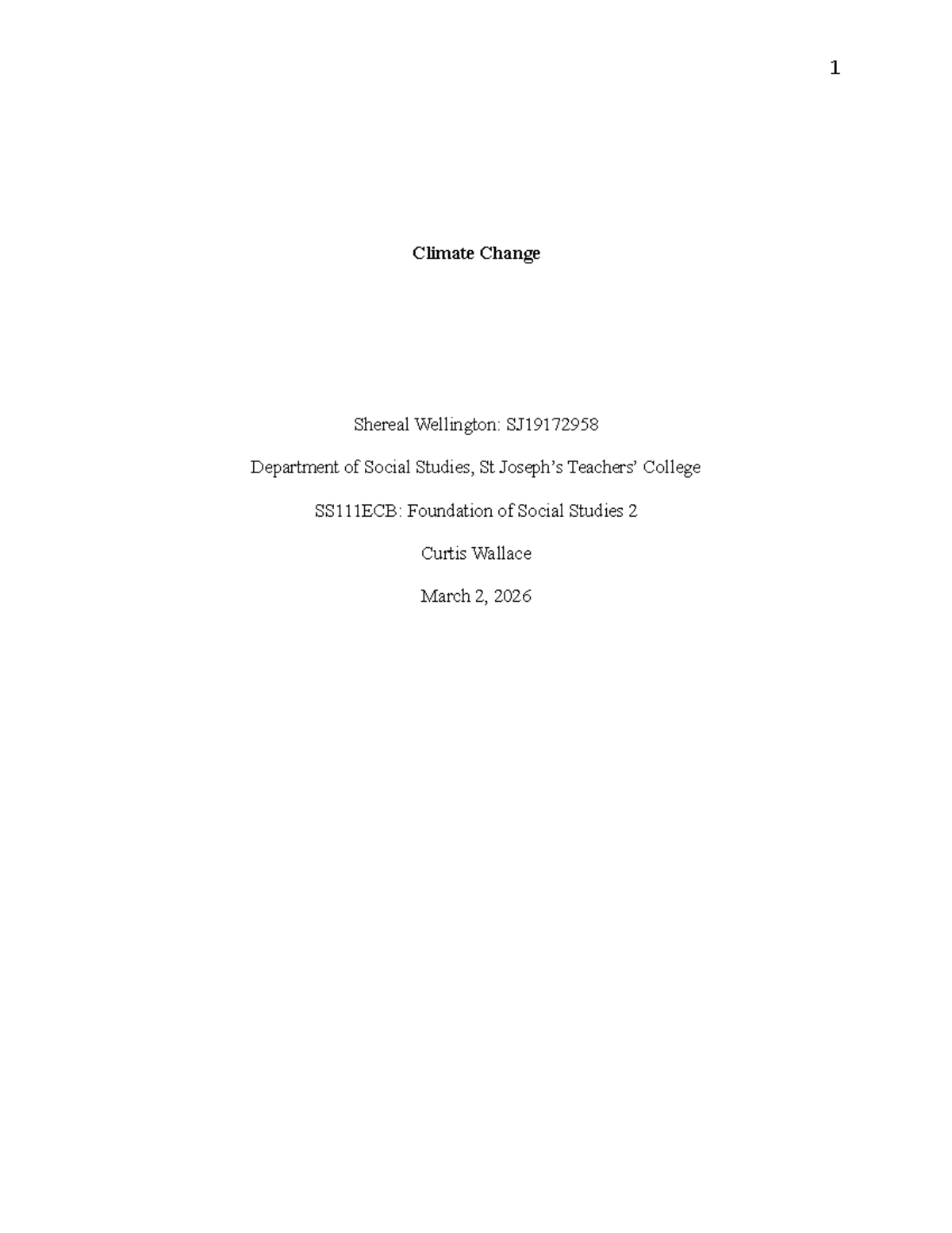 Climate Change Essay: SJ19172958 - Jamaica's Path to Resilience - Studocu