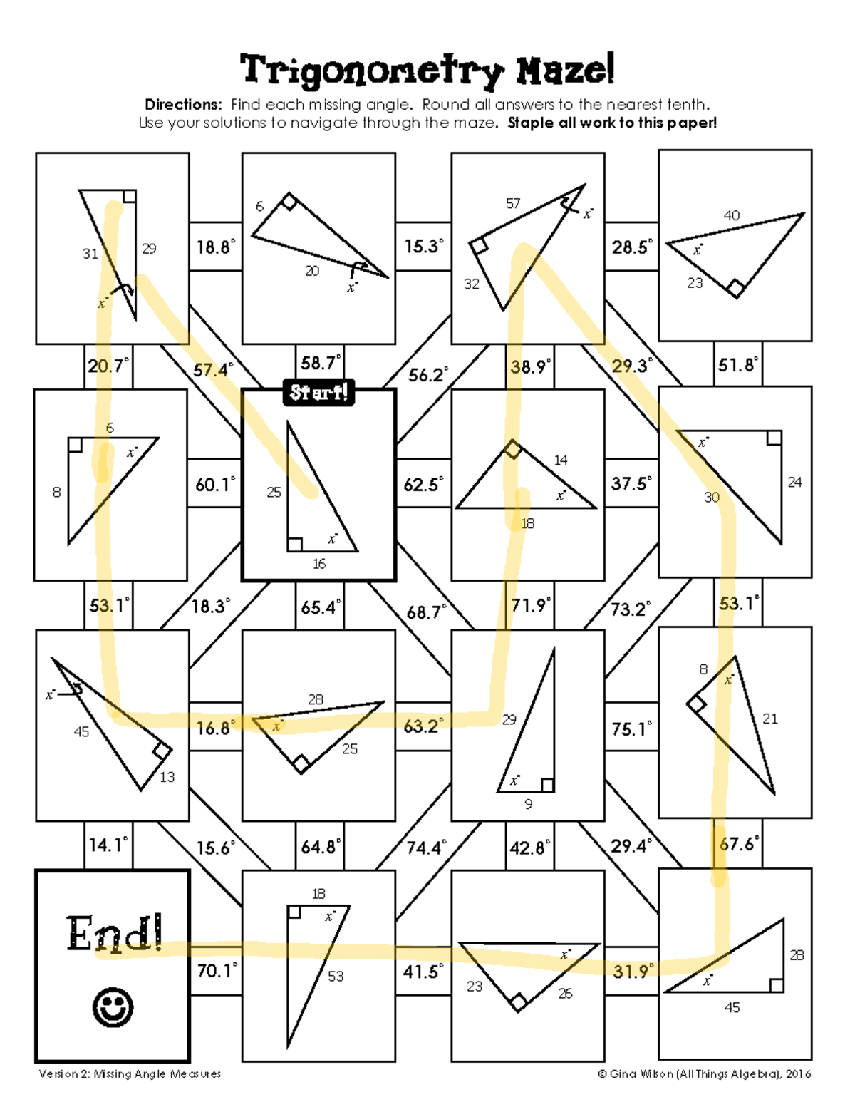 Kami Export - Wilson XIA - Trig Maze: Find Missing Angles 😊 - Studocu