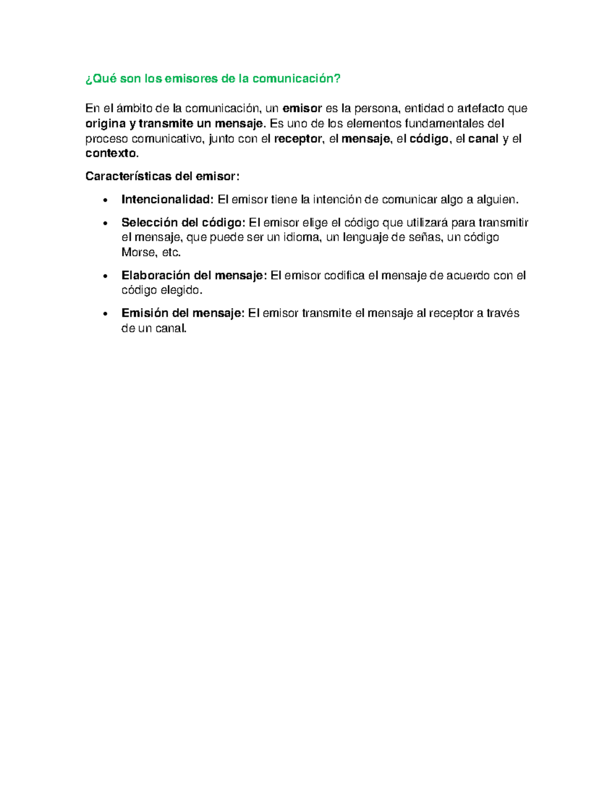 Qué son los emisores de la comunicación - Es uno de los elementos ...