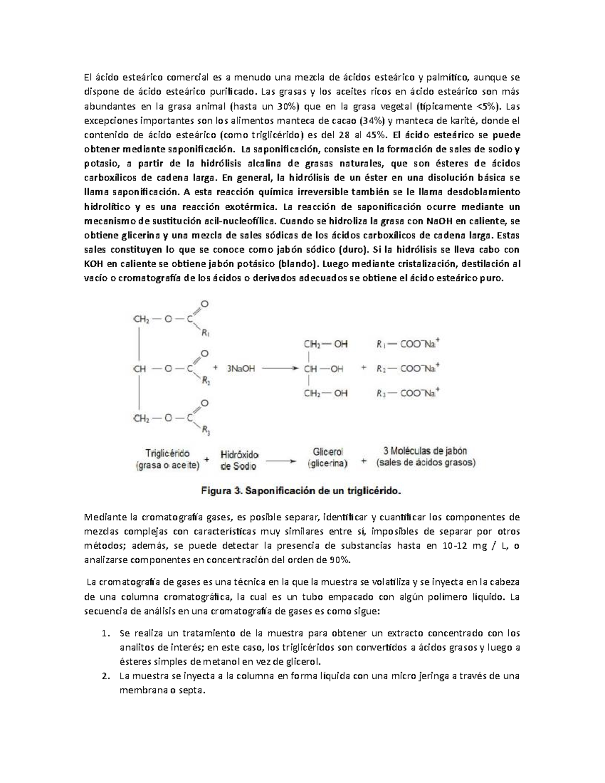 Obtencion acido estearico - El ácido esteárico comercial es a menudo ...