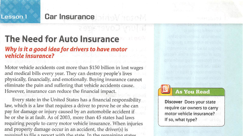 Lesson 1: Understanding Car Insurance and Its Importance - Studeersnel