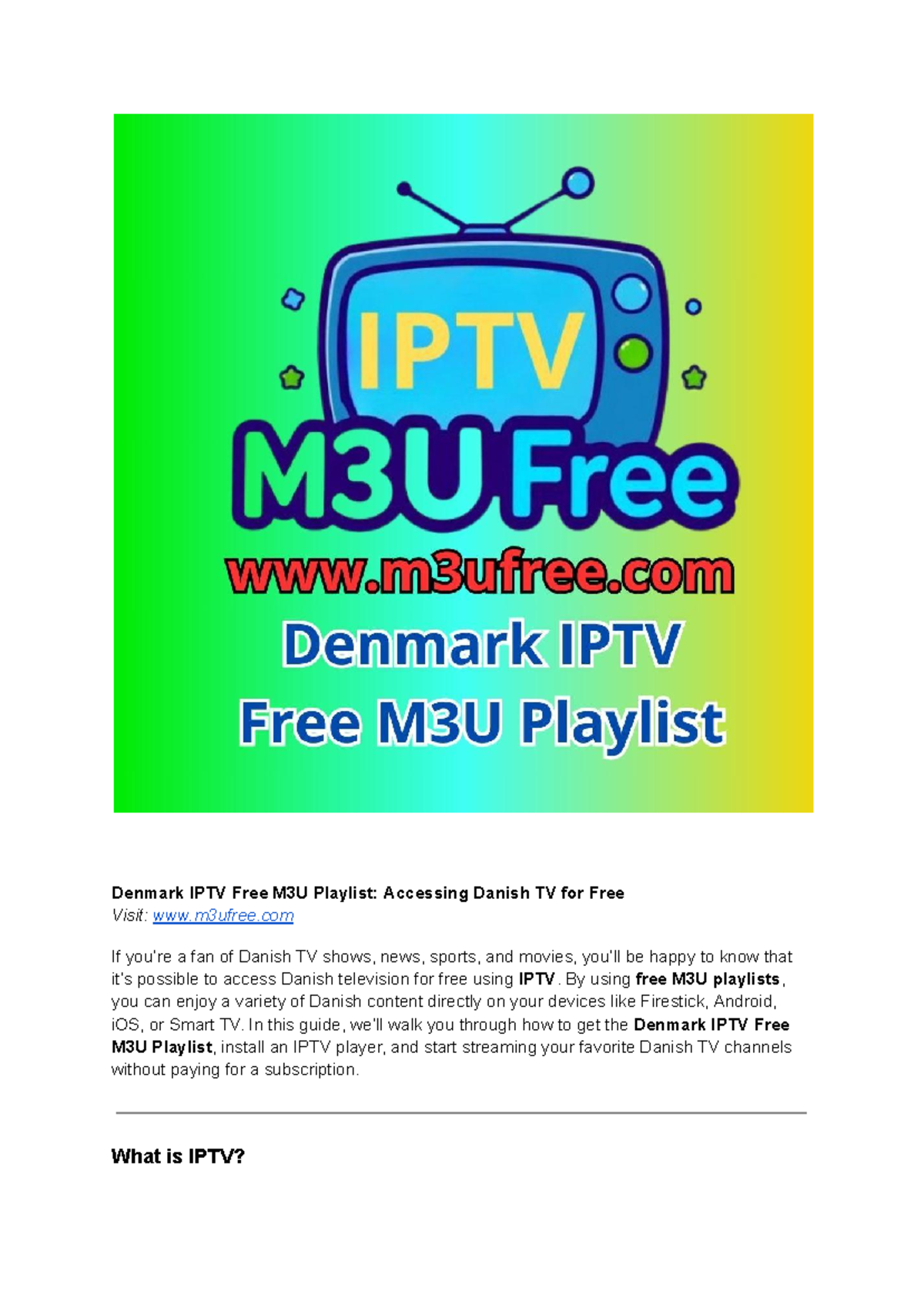 Free Iptv M3u Lists