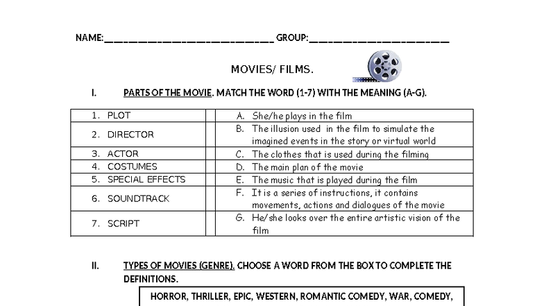 Movies 43444 - materials to practice english - NAME