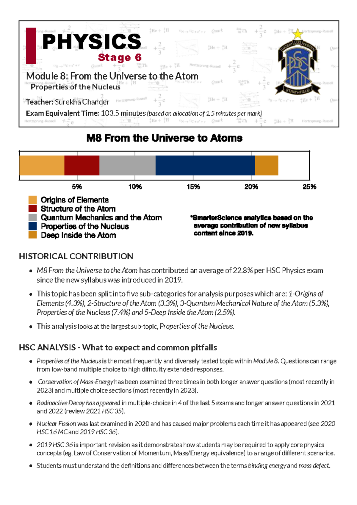PHYSICS M8 Final Exam Study Guide: From Universe to Atom - Studocu