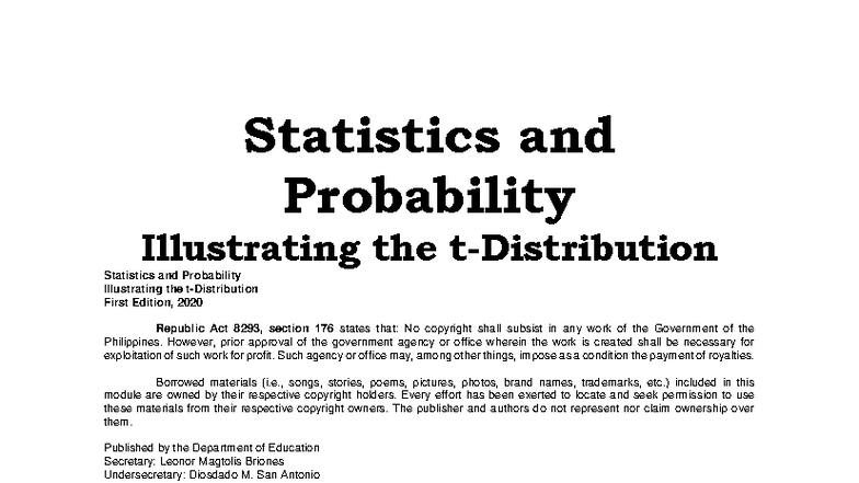 STAT&PROB WEEK 4 - ahjasbja - Statistics and Probability Illustrating ...