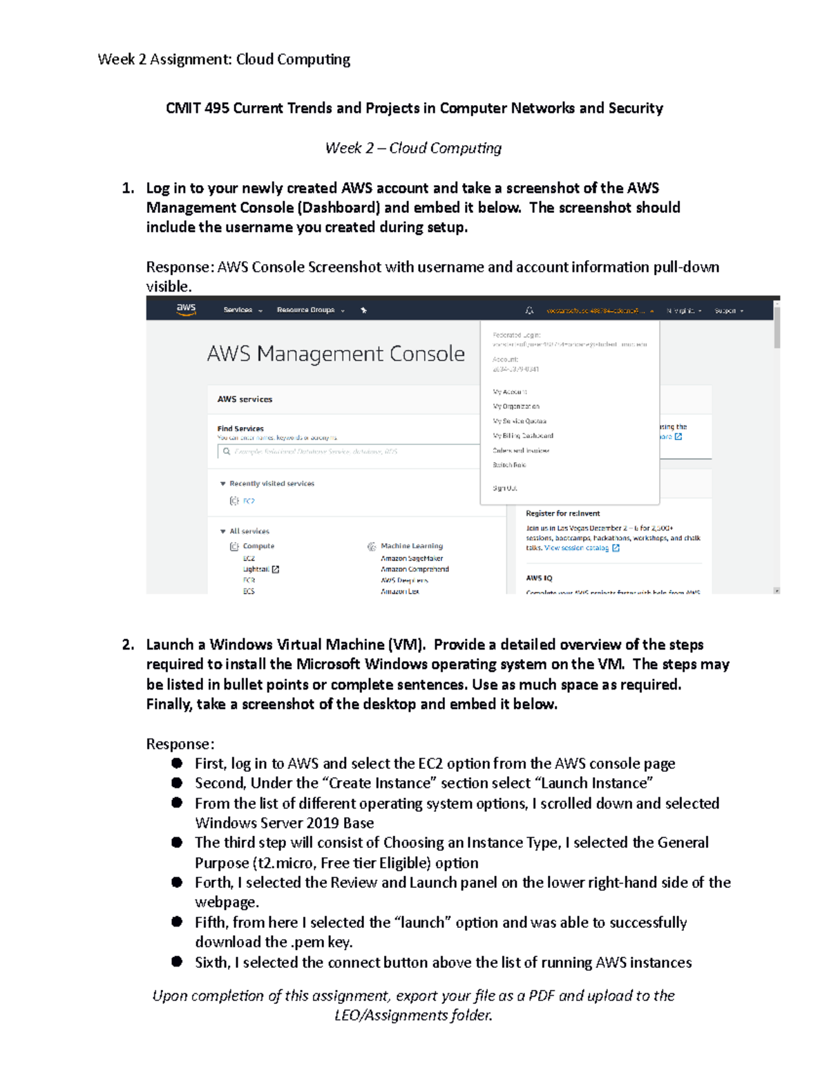 CMIT 495 Assignment 2 - CMIT 495 Current Trends and Projects in ...