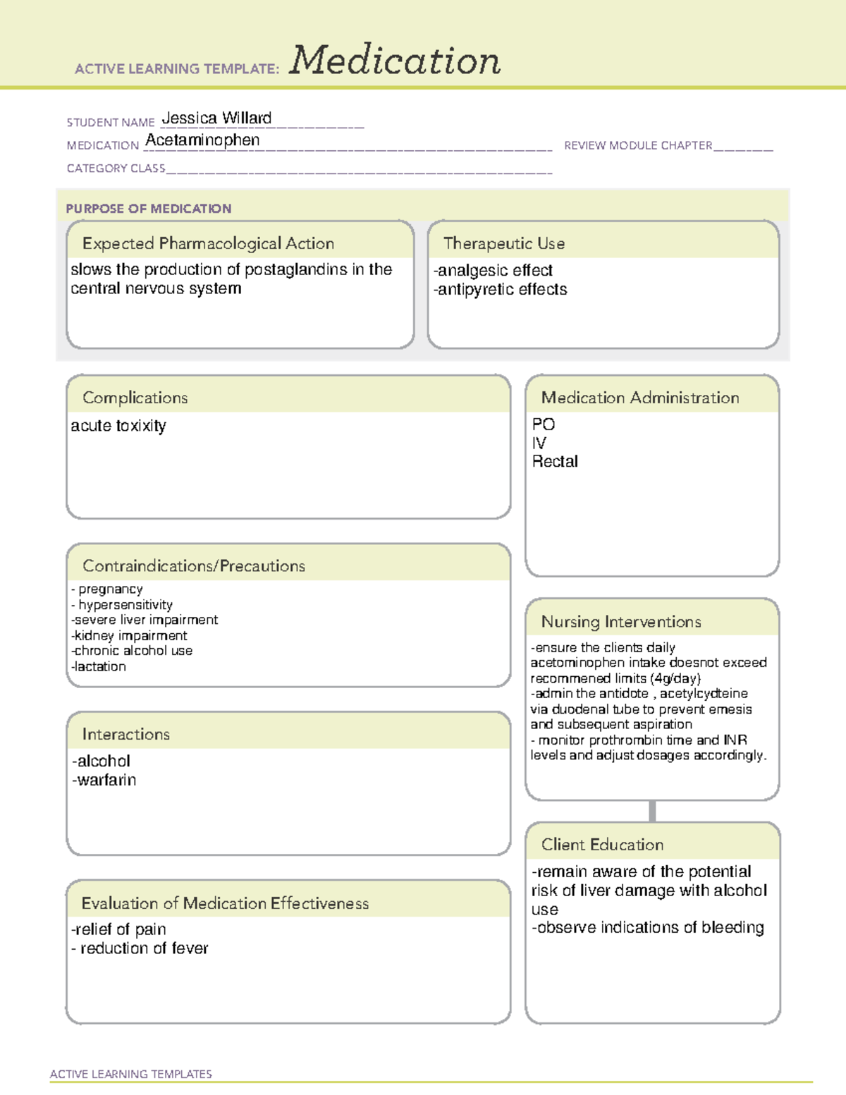 Non-opioid Medication Active Learning Template - ATI - Studocu