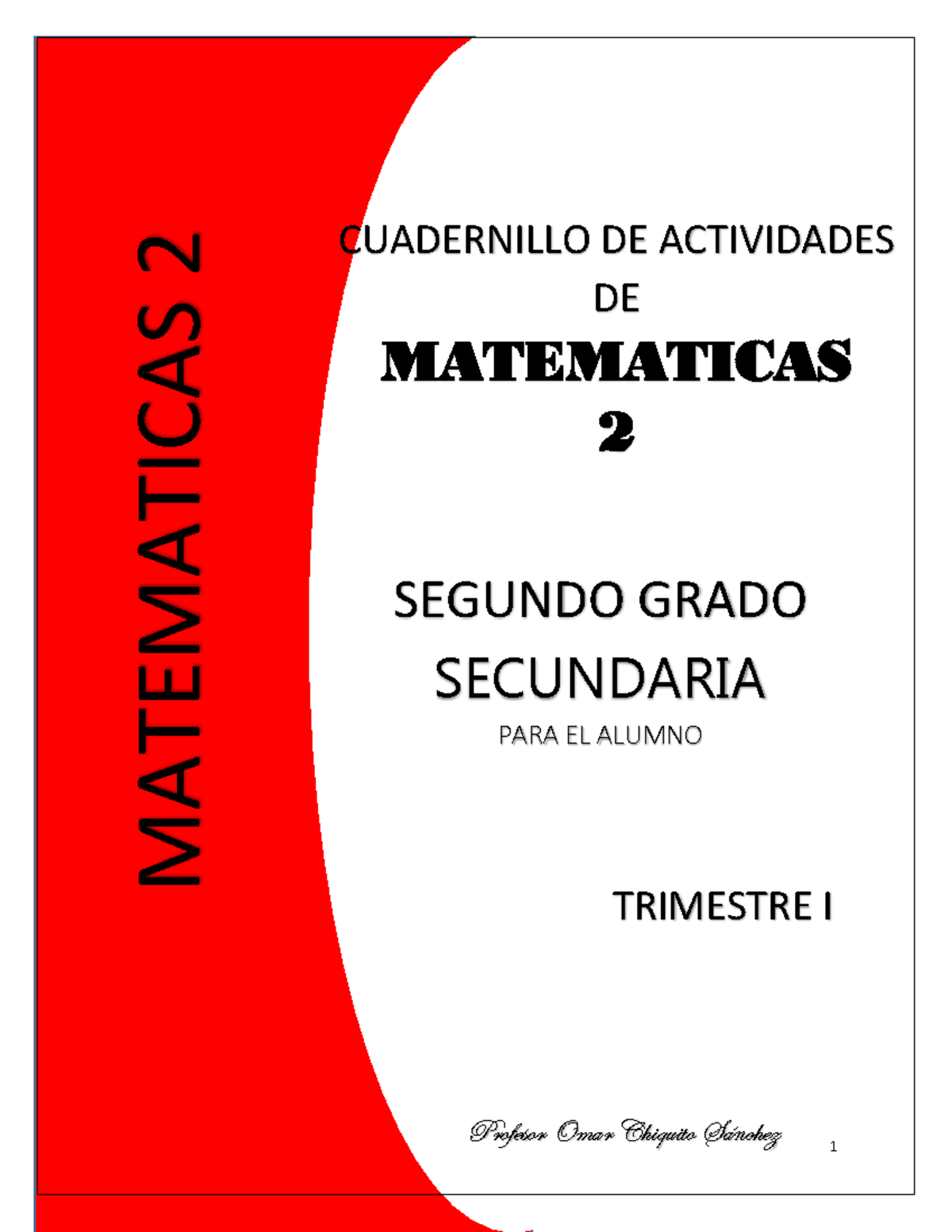 Cuadernillo de Actividades Matemáticas 2 - 2do Grado Secundaria ...