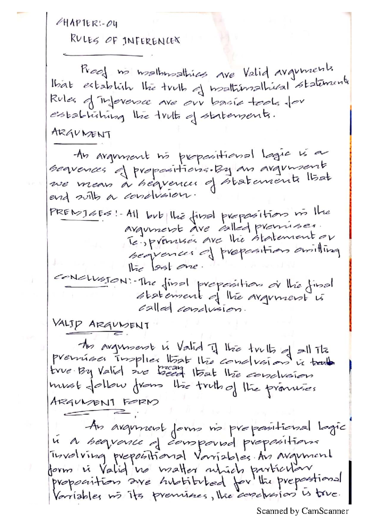Rules of Inference in Mathematics: Valid Arguments Explained - Studocu
