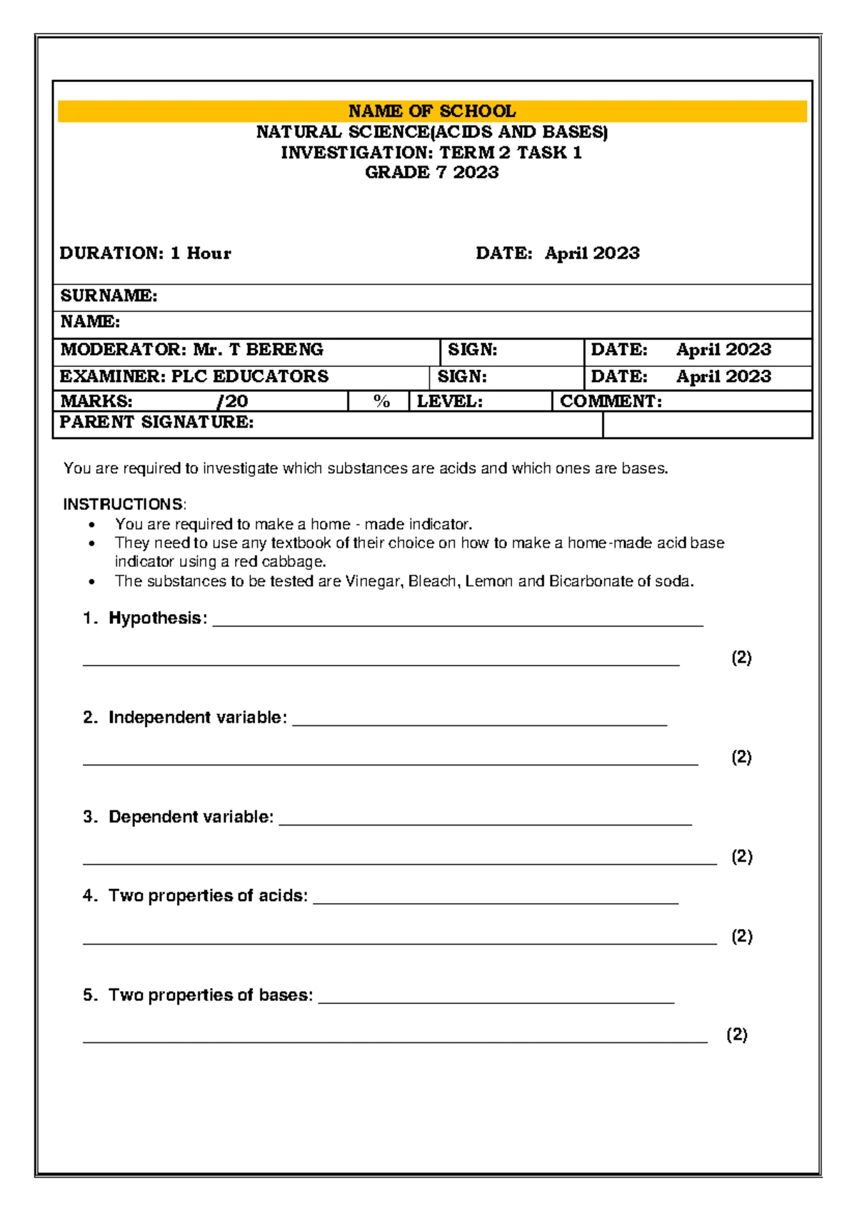 EMS Grade 7 TERM 3 Entrepreneur's Day Project Guide - Studocu