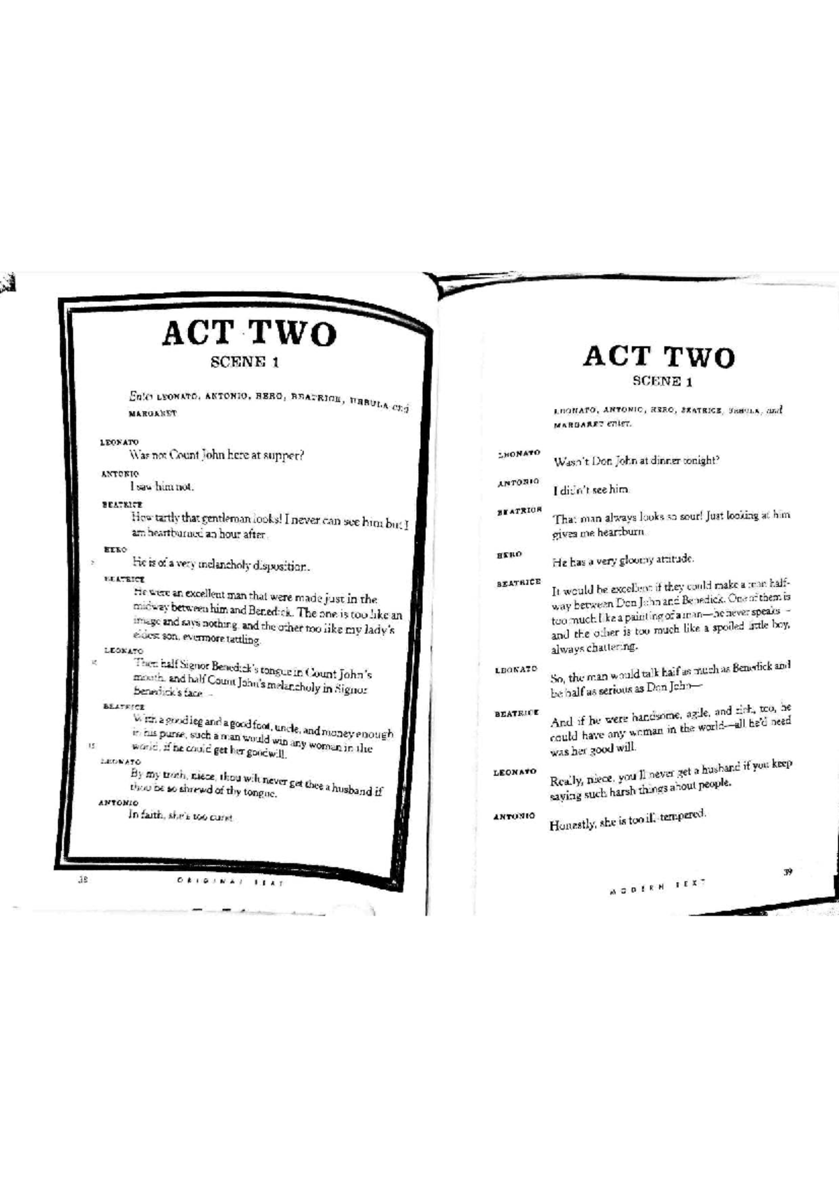 Much Ado About Nothing (ACT 2, SCENE 1) - No Fear Shakespeare - Studocu