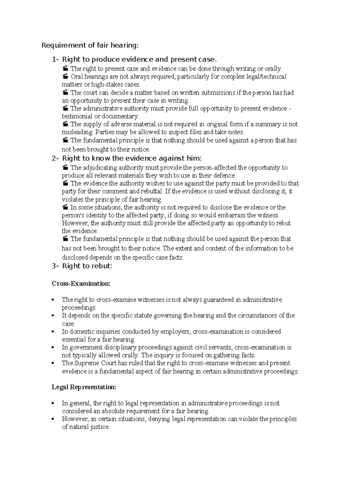 Requirement of Fair Hearing: Principles and Legal Precedents Explained ...