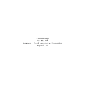 Assignment 2 module 2 - Personal Support Worker Communication and ...