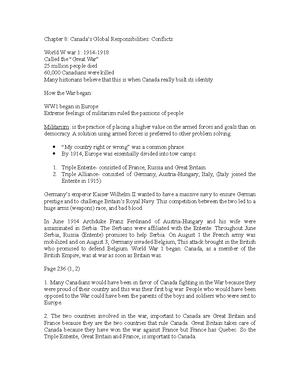 Canadian History - Grade: 11 - High School - Canada - Studocu