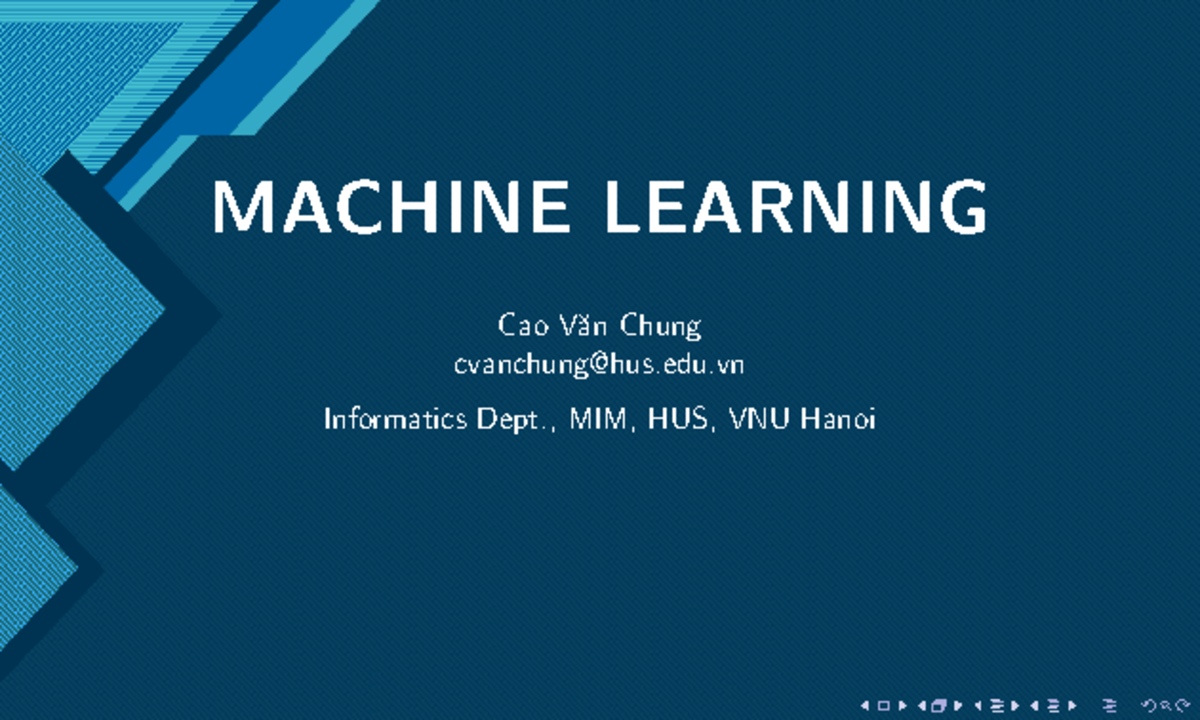 Logistic Regression - sdfsdfsdfsdf - MACHINE LEARNING Cao Văn Chung ...