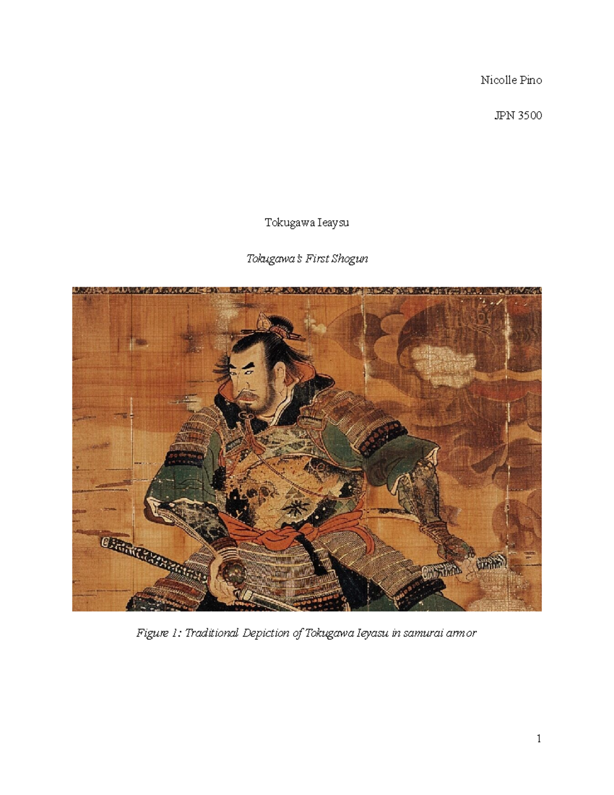 JPN 3500 Essay: Biography of Tokugawa Ieyasu, First Shogun - Studocu