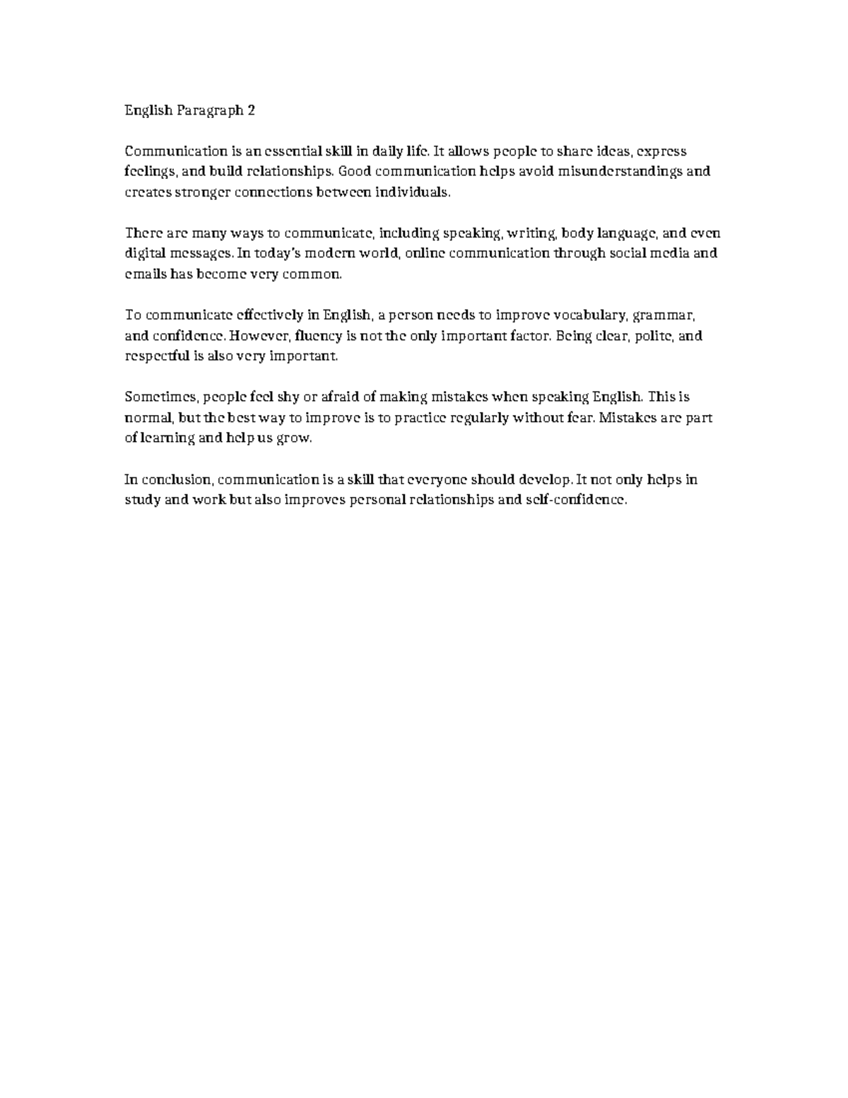 English File 2 - Importance of Communication Skills - Studocu