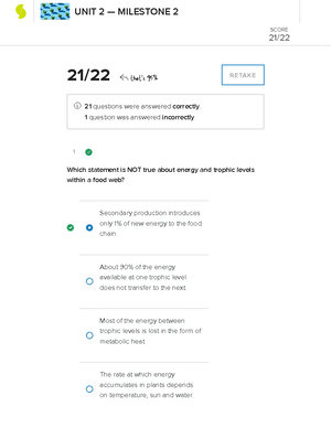 Enviromental Science milestone 4 - 1 19/24 that's 79% RETAKE 19 ...