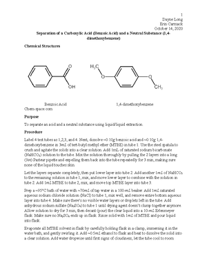 Chemical Reactions & Equations Lab Report (CHEMI 101) - Experiment 7 ...