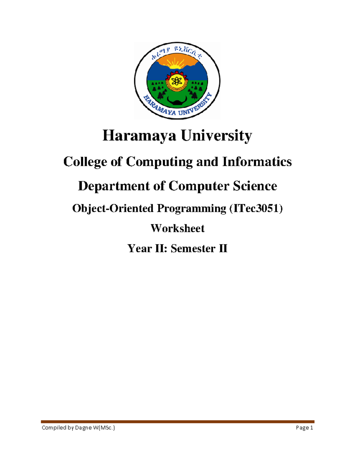 ITec3051 OOP Final Exam Worksheet: GUI Application Practice - Studocu