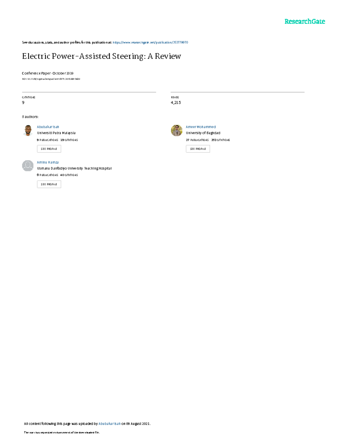 Electric Steering Systems: Overview, Challenges, and Prospects (EPAS) - Studocu