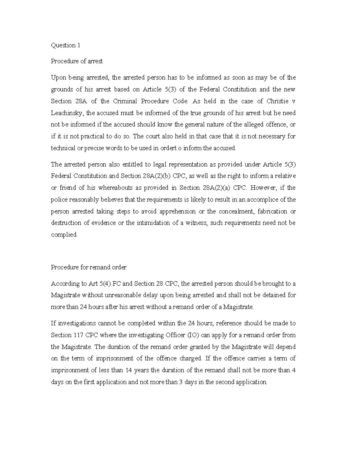 Criminal Procedure (CP) - Arrest, Remand, and Bail Procedures Explained ...