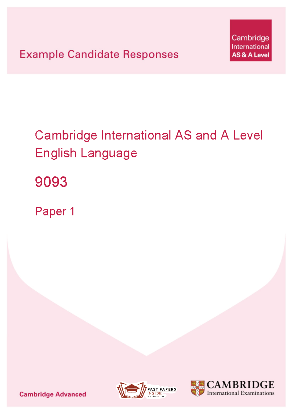 9093 English Language Paper 1: Example Candidate Responses Analysis ...