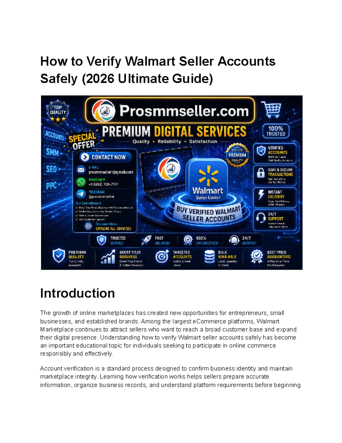 Walmart Seller Account Verification: A 2026 Guide to Safe Practices ...