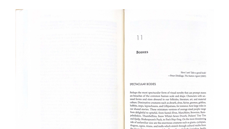 Spectacular Bodies: Examining Scale and Shape in Garland-Thomson's Work ...