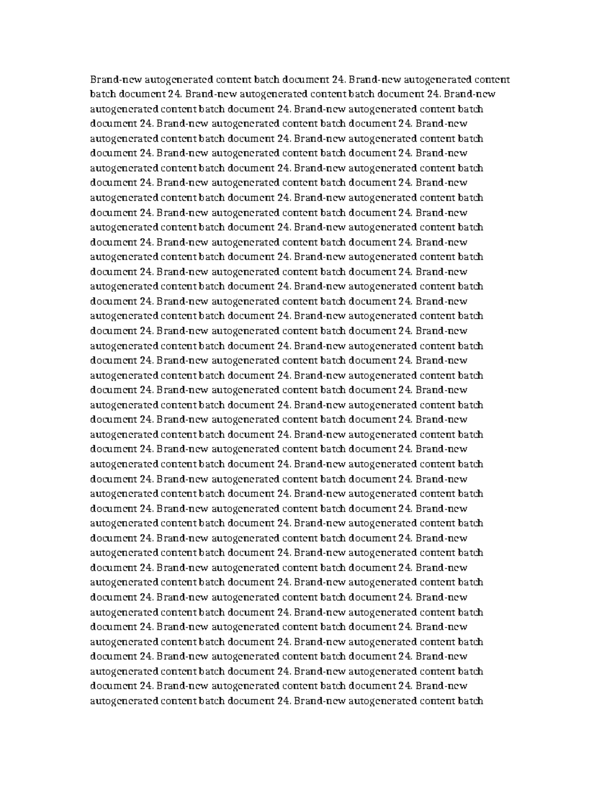 Batch Document 24: Autogenerated Content Overview - Studocu