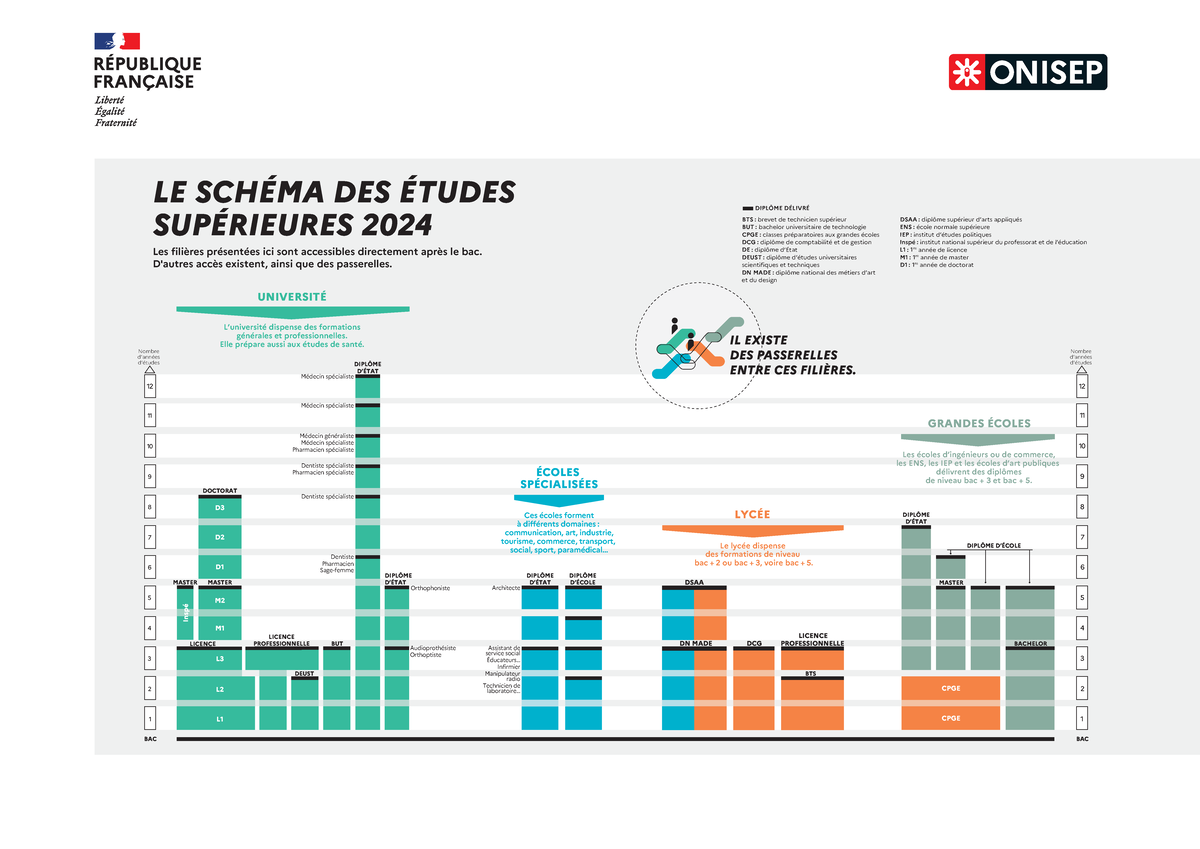 Schéma des Études Supérieures 2024 - BTS et Diplômes Associés - Studocu